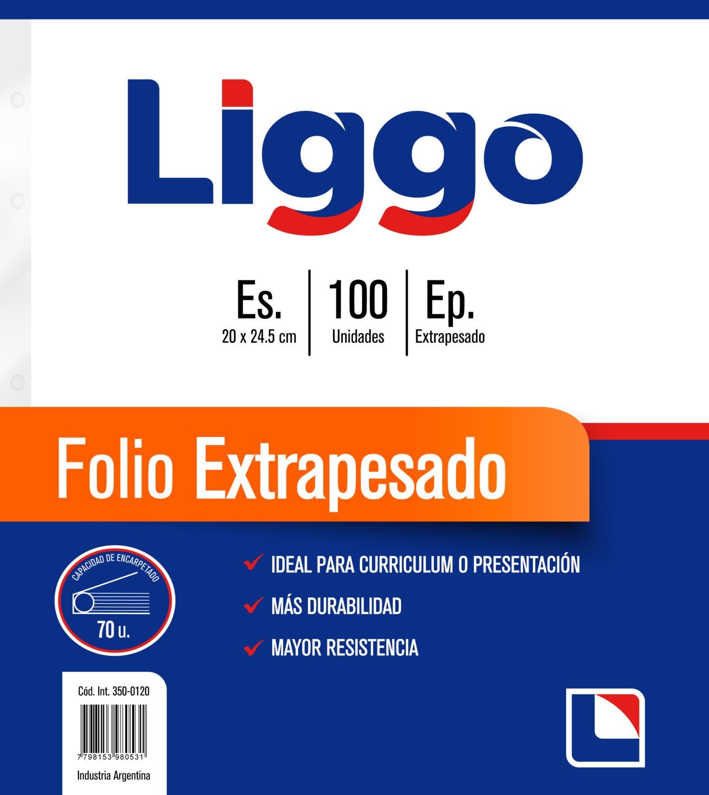Folio Extrapesado Escolar x 100 – Liggo Trade